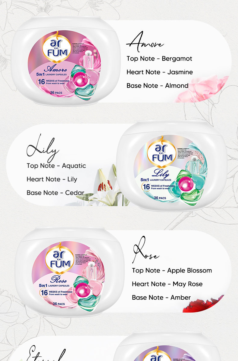 [Shopee Exclusive] ar FÜM 5in1 Laundry Capsules 36 Pods + Refill Pack ...