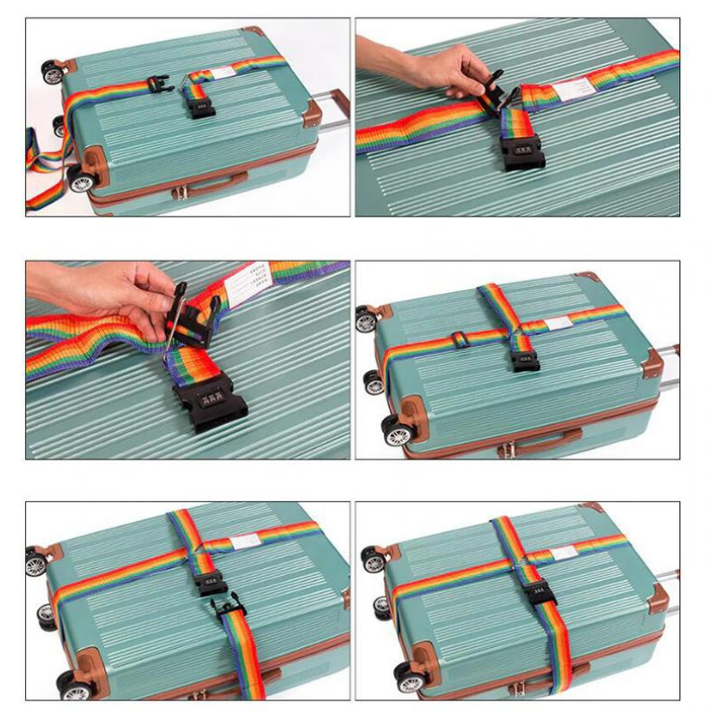 Adjustable Travel Luggage Strap Belt 5cmx410cm with Password Lock ...