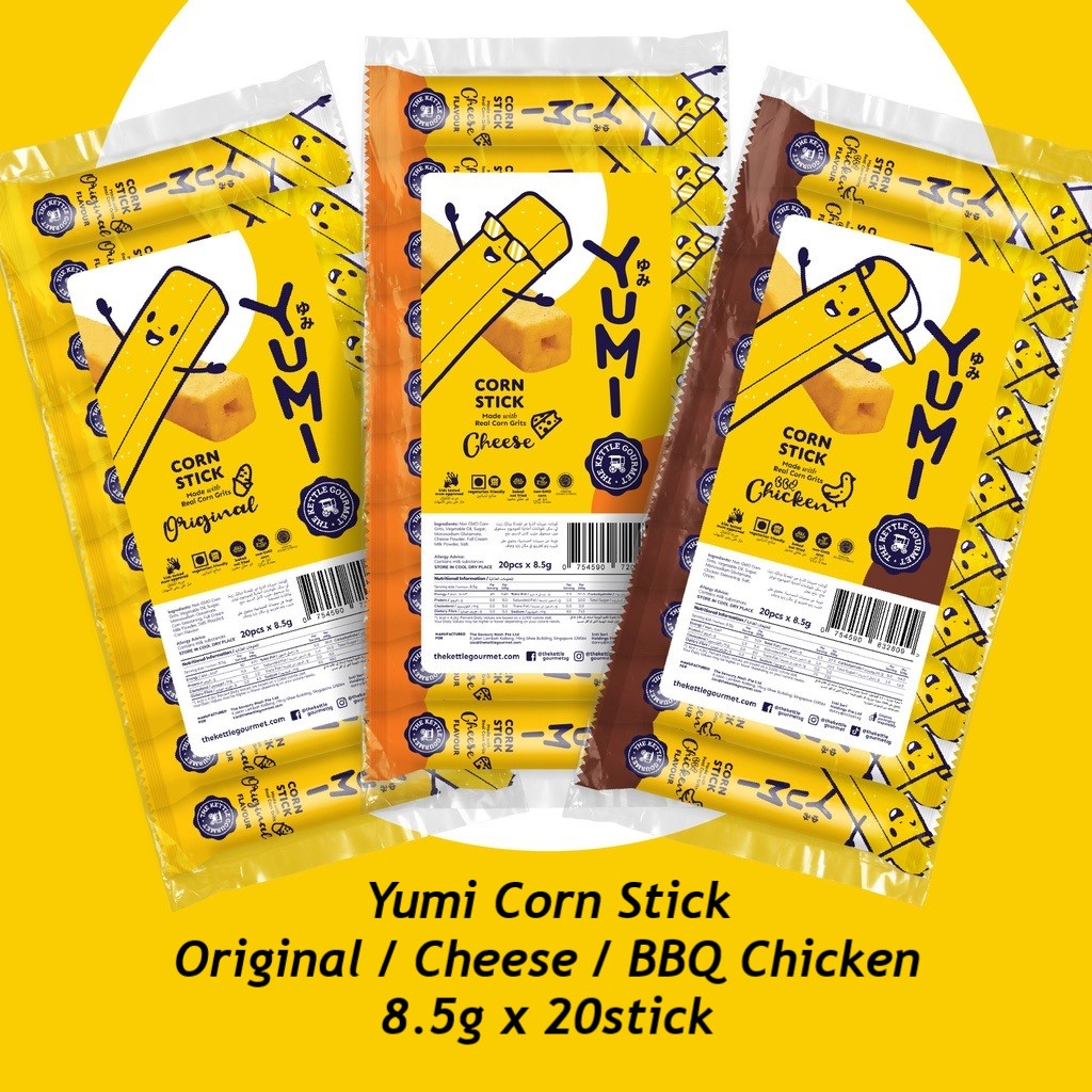Yumi Corn Stick - 8.5g x 20stick Original / BBQ Chicken / Cheese ...