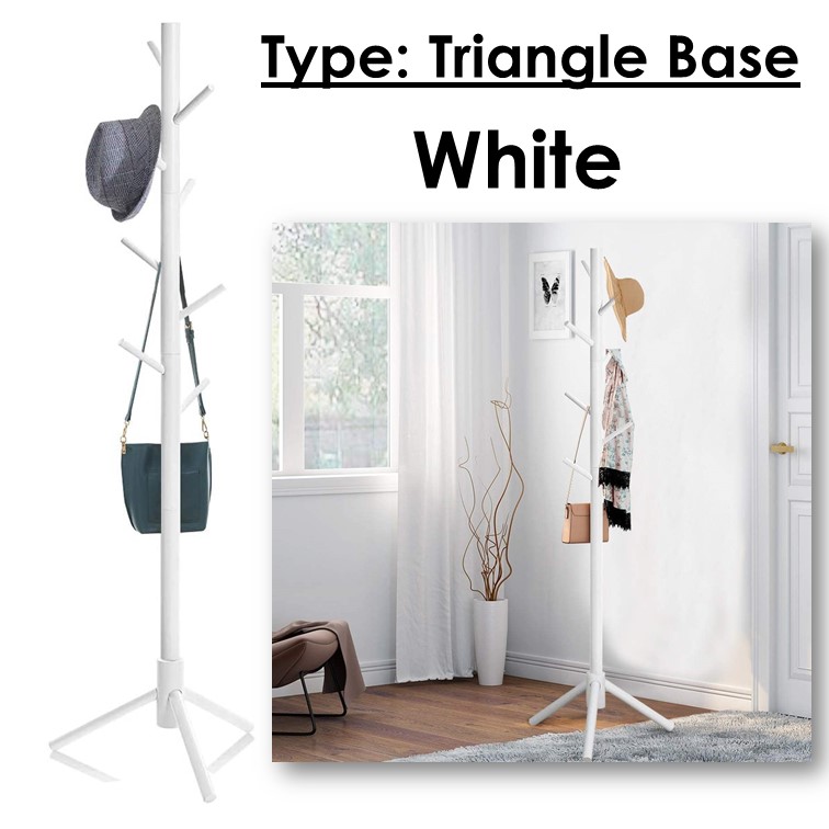 SG seller solid Wooden Coat Rack and Stand, Free Standing Clothes ...