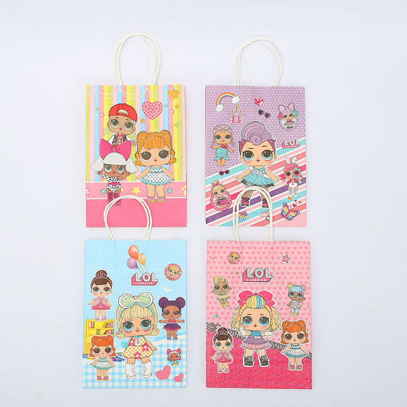 [SG] 8/12pcs LOL Gift Bag Surprise Dolls Cartoon gift goodie bag Kraft ...