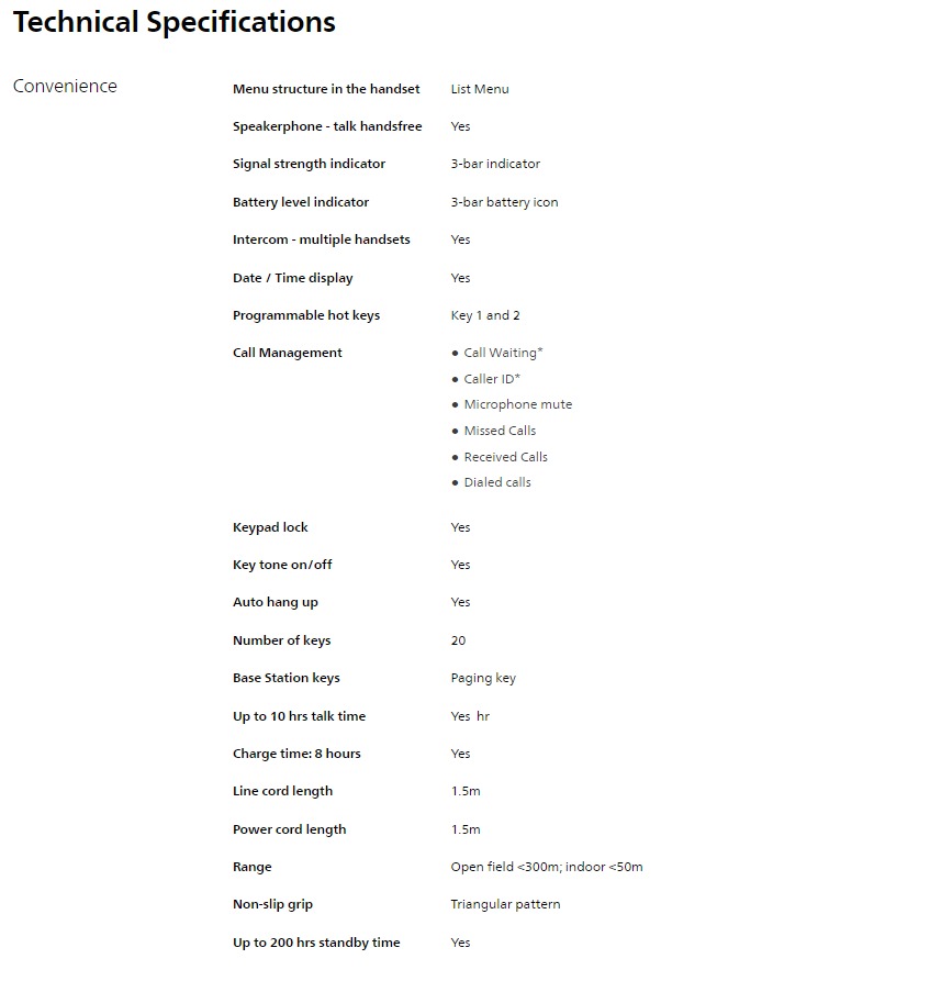 Philips Cordless Phone D1611B. 1.6" display. Handset Speakerphone ...