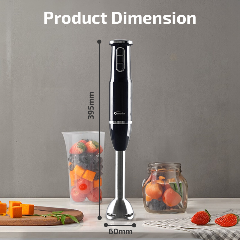 PowerPac Hand Blender Food Preparation with Stainless Steel Blade 600W ...
