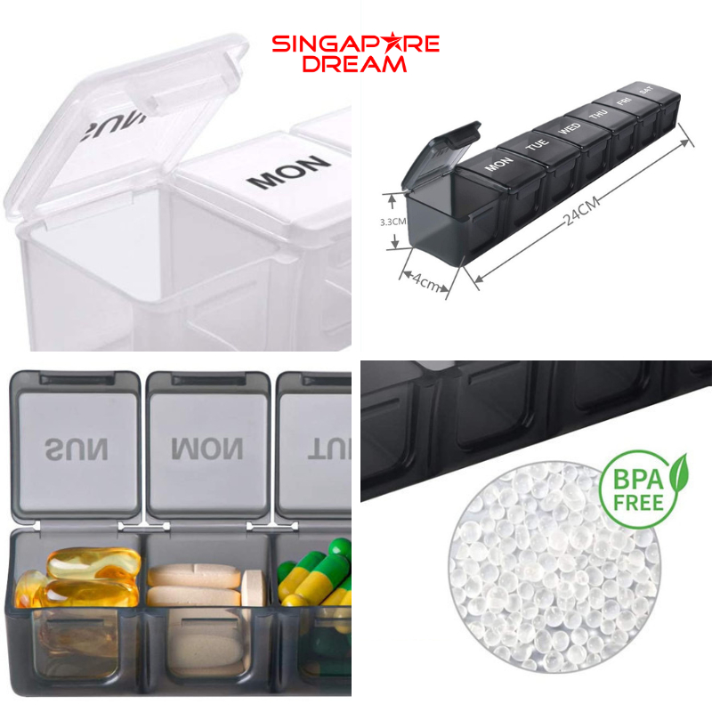 Pill Organiser Box AM PM Medicine Case Tablet Storage Travel Pill ...
