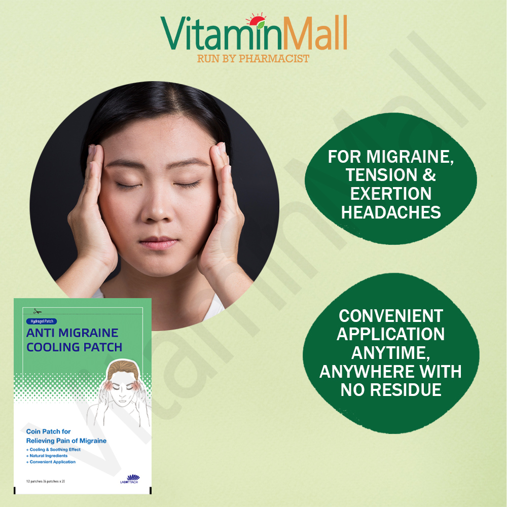 [TRIPLE PACK] Labottach Anti Migraine Headache Relief Patch - Faster Acting Than Migraine Relief ...