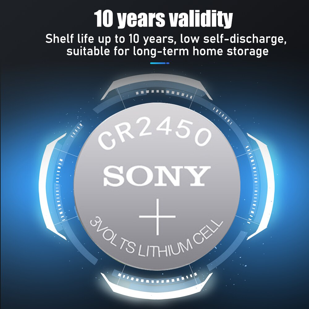 Sony CR2450 CR 2450 DL2050 BR2450 3V Lithium Battery For Car Key Remote ...