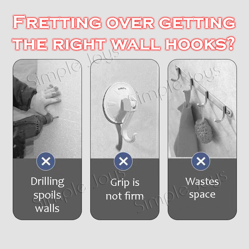 [10 pieces] Strong Wall Self Adhesive Sticker Hook No Drill | Shopee ...