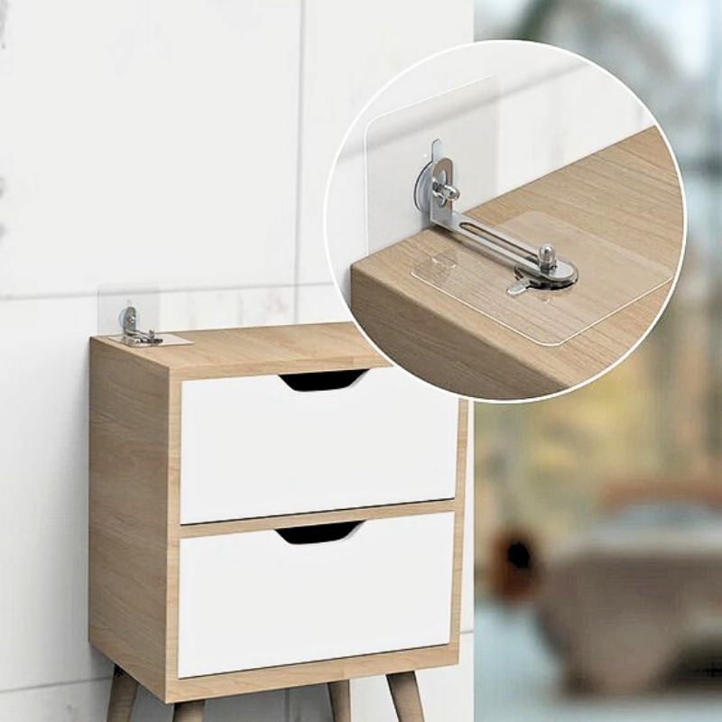 Children Safety Anti Tip Furniture Wall Anchor Sticker - Baby Anti ...