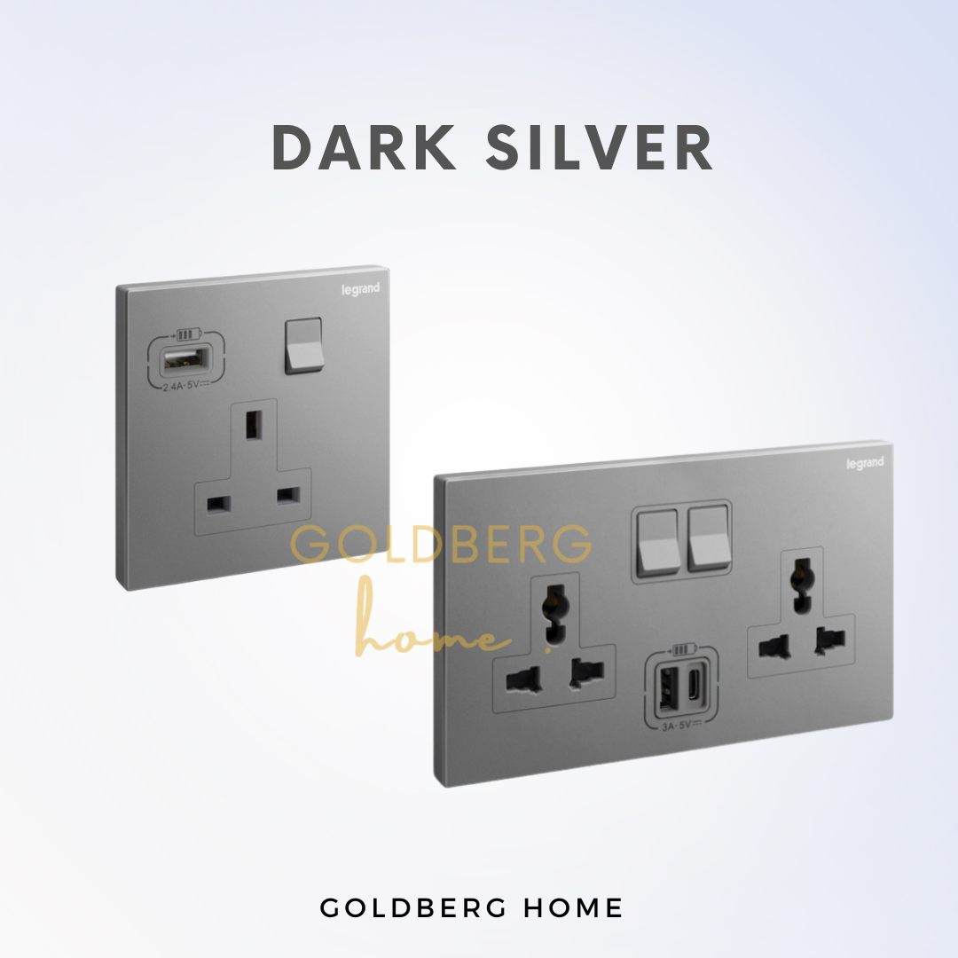 Legrand Galion Socket with USB White Dark Silver Champagne Rose Gold ...