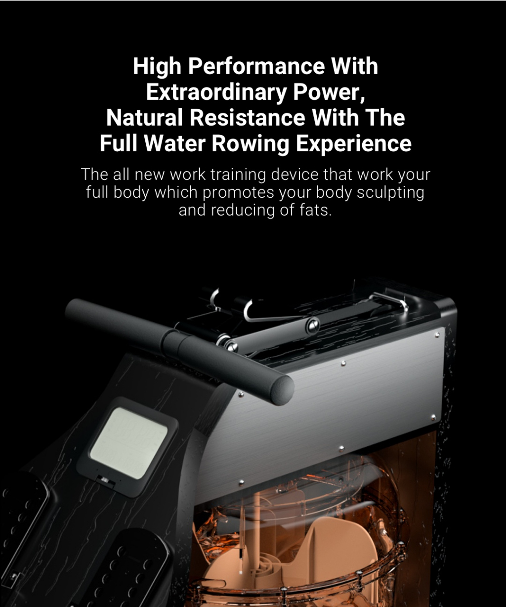 Kingsmith WR1 Foldable Water Rowing Machine ★ Water Rower ★ Fully Body ...