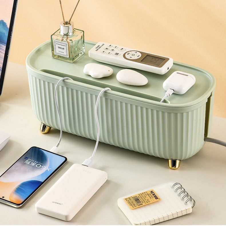 Nordic Cable Storage Box With Lid - Wire Socket Extension Plug ...