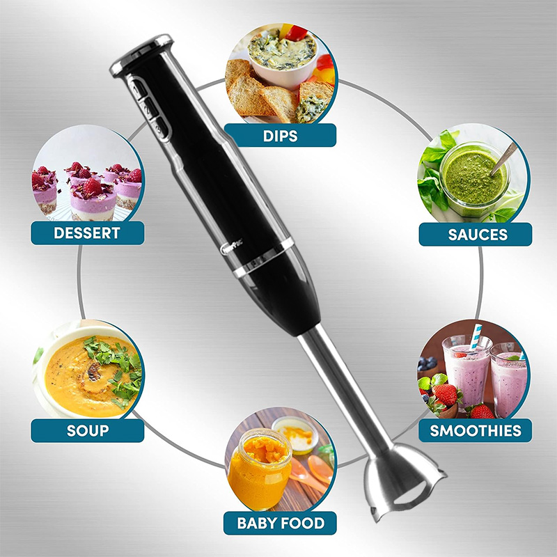 PowerPac Hand Blender Food Preparation with Stainless Steel Blade 600W ...