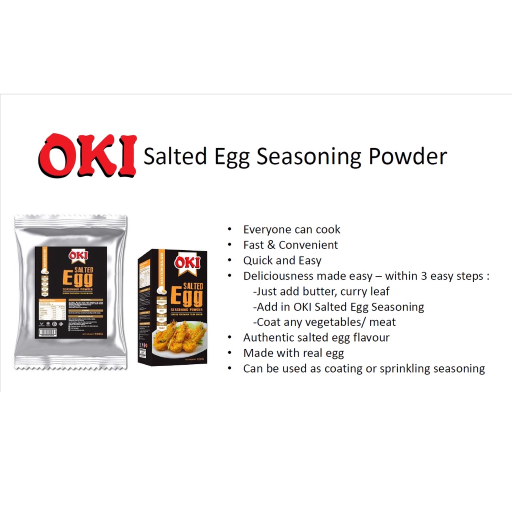 [Bundle of 2]OKI Salted Egg Seasoning Powder 120g/500g🔥SG READY STOCK🔥 ...