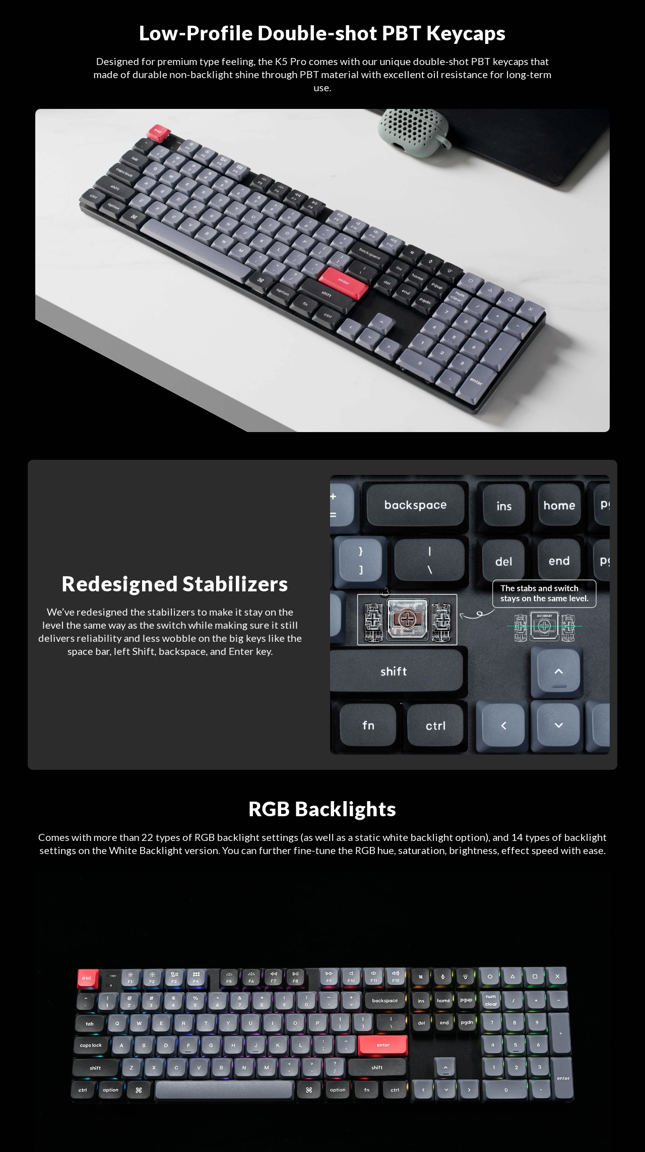 Keychron K Pro Series (QMK) Low Profile Wireless Mechanical Keyboard ...