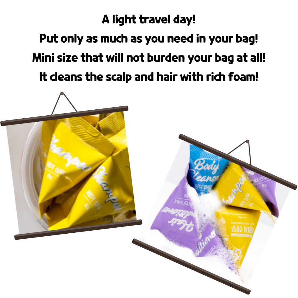 Daiso Korea Mini Travel Shampoo Disposable Shampoo Portable Shampoo ...