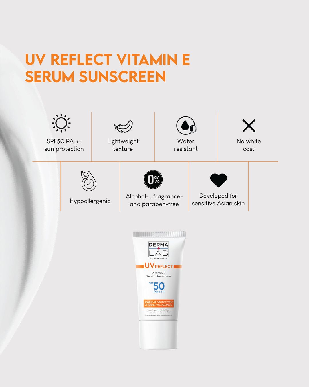 DERMA LAB Vitamin E Serum Sunscreen SPF50+ PA++++ 40ml - Daily ...