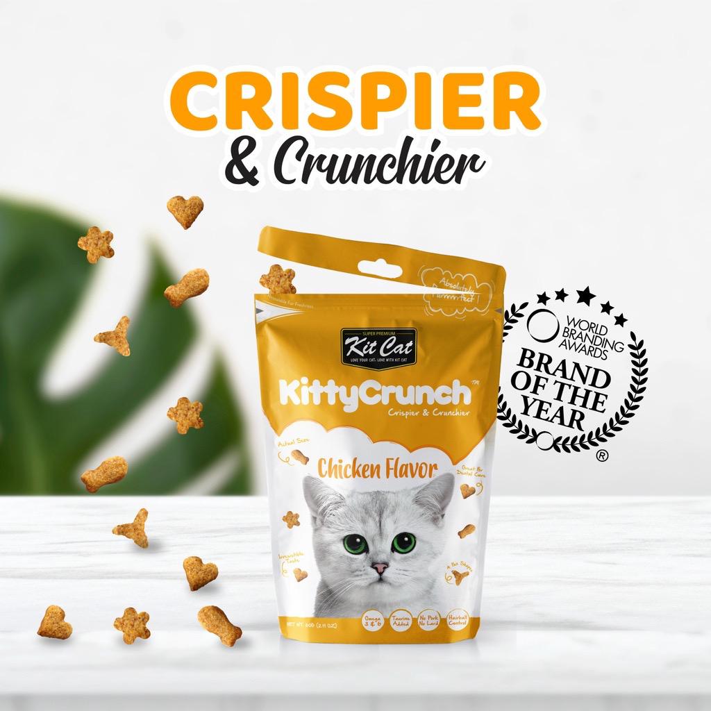 Kit Cat Kitty Crunch Cat Treats 60g Crispier & Crunchier Breath Bites ...
