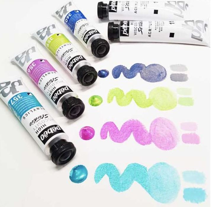 Pebeo Studio Acrylics Dyna Iridescent Paint Set 6 x 20ml. | Shopee ...