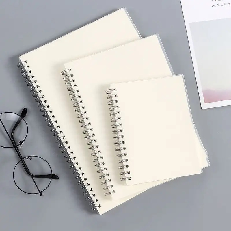 A5 / B5 Notebook Notepad Exercise Book - Spiral Kraft Paper Black Cover ...