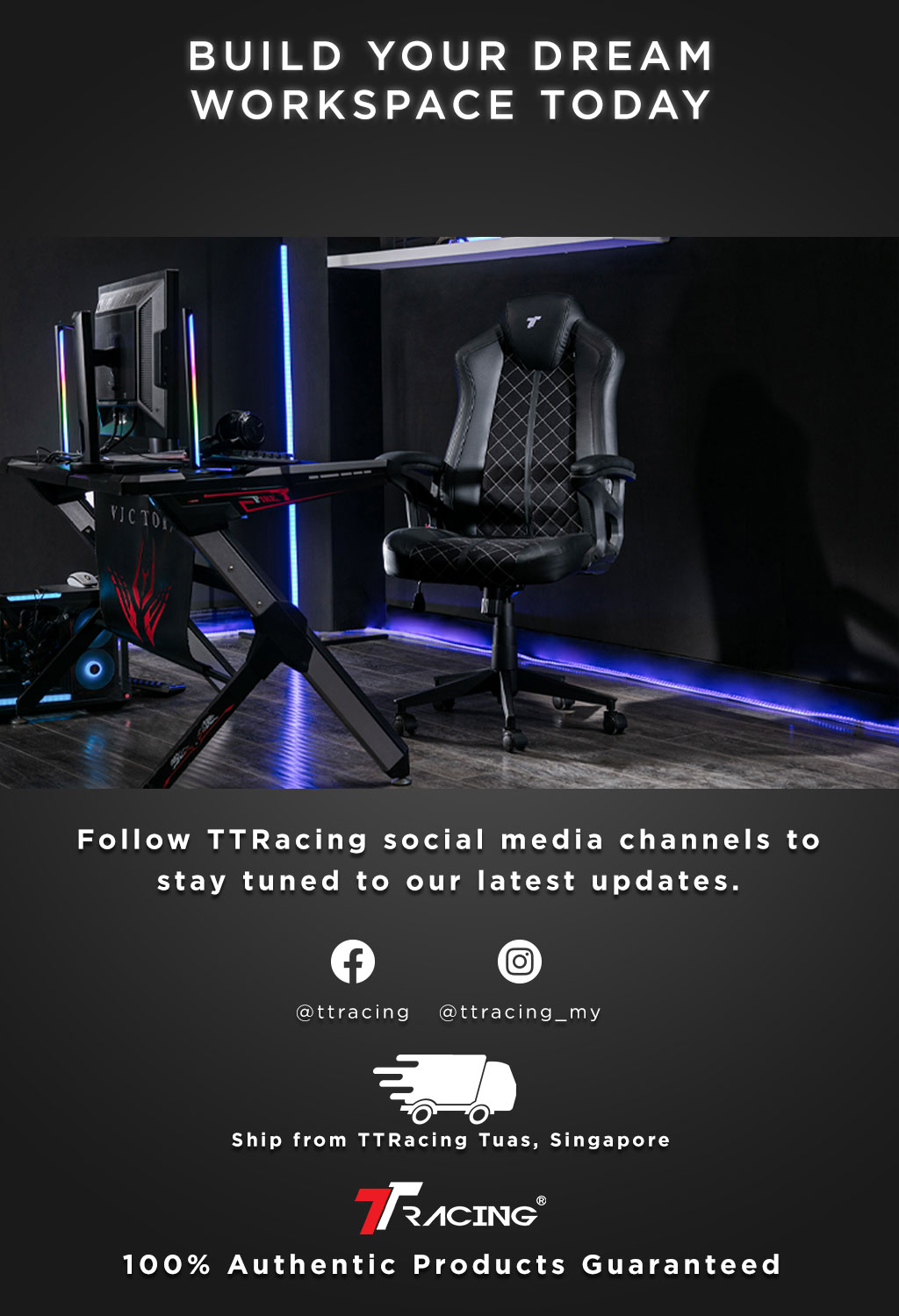 TTRacing Duo V3 Duo V4 Pro Gaming Chair Ergonomic Home Office Chair - 2 ...