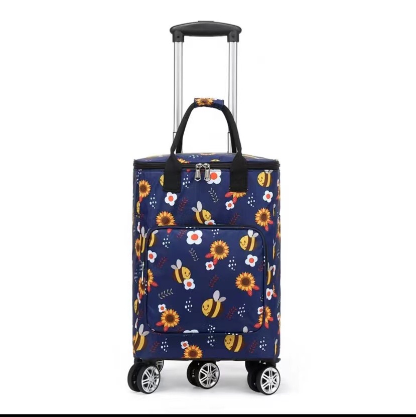 (SG SHOP) 5WHEEL SHOPPING TROLLEY FOR MARKET WITH THERMAL RETRACTABLE ...