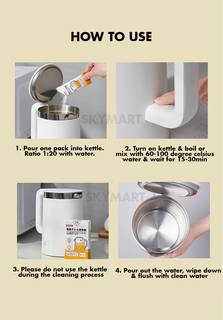 [10 Packets] Imakara Kettle Cleaner Water Dispenser Cleaning Powder ...