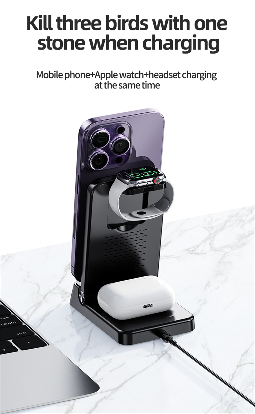 25W wireless charger for All phone Quick charge 4 in 1 Fast charging ...