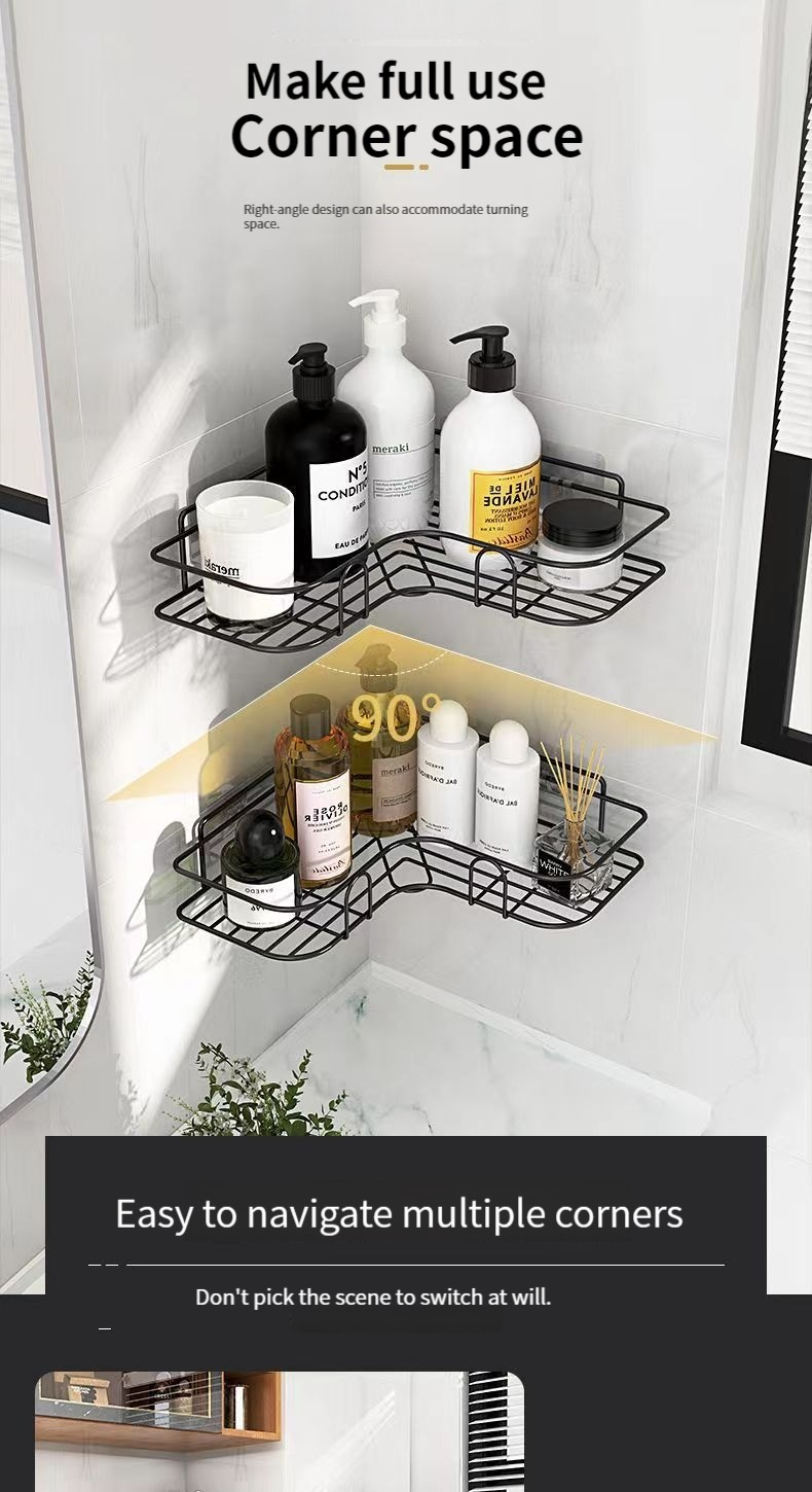 [🇸🇬SG Stock]NO Punching Bathroom shelf/Kitchen Shelf/Toilet racks ...