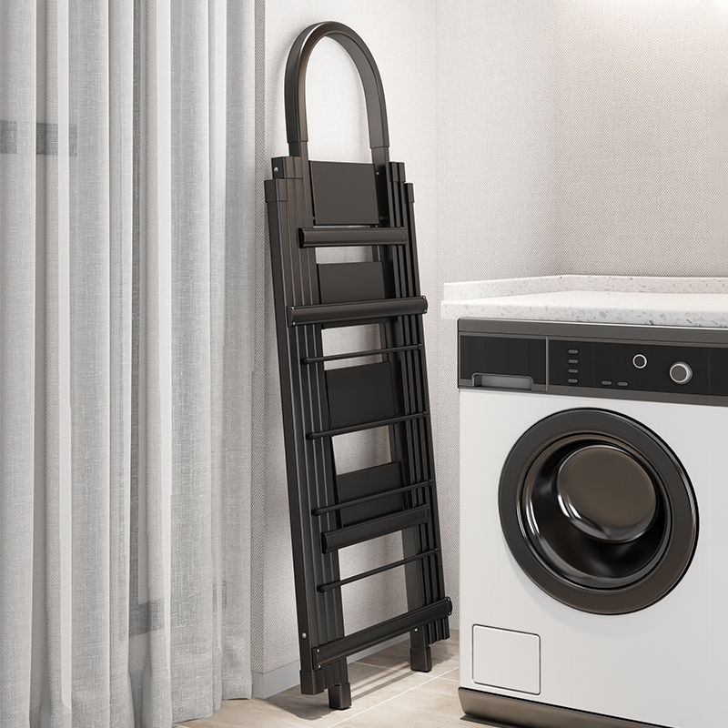 【SHIP IN 24 HOURS 】5 Step Ladder + DryingLadder Rack Foldable Portable ...