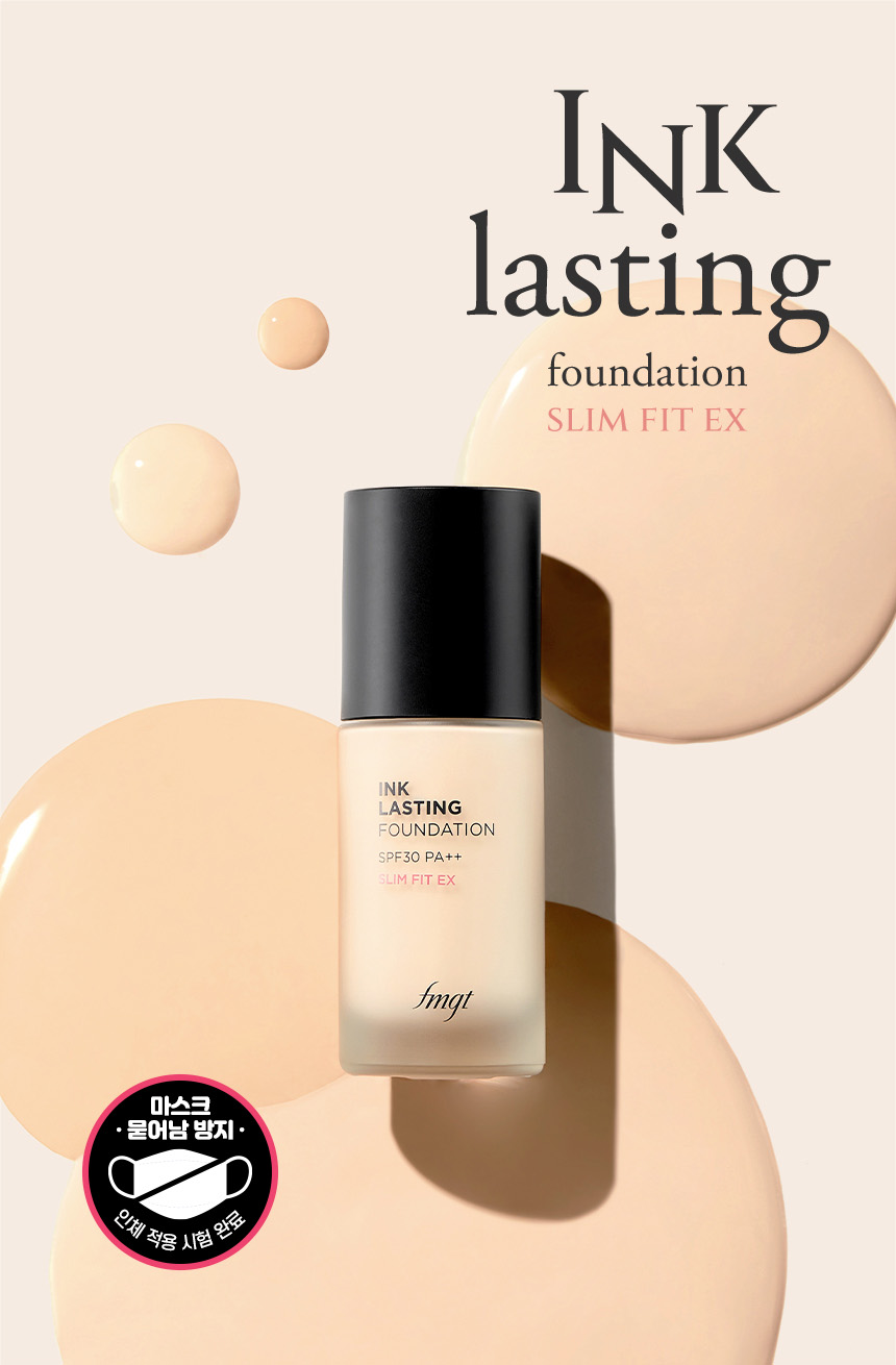 THE FACE SHOP Ink Lasting Foundation Slim Fit EX SPF30 PA++ 30ml ...