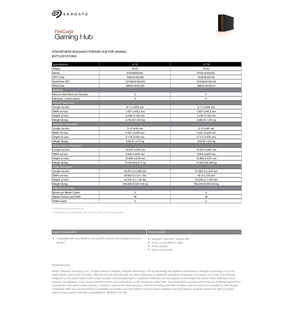 Seagate FireCuda Gaming Hard Drive 1TB, 2TB, 5TB HDD | Shopee Singapore