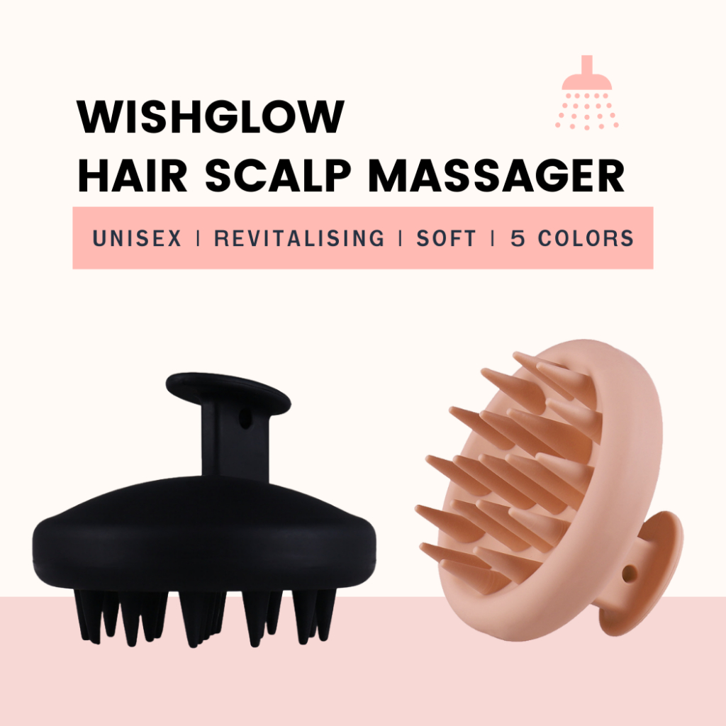 Wishglow Hair Scalp Massager Head Scrub Wash Brush Comb | Shopee Singapore