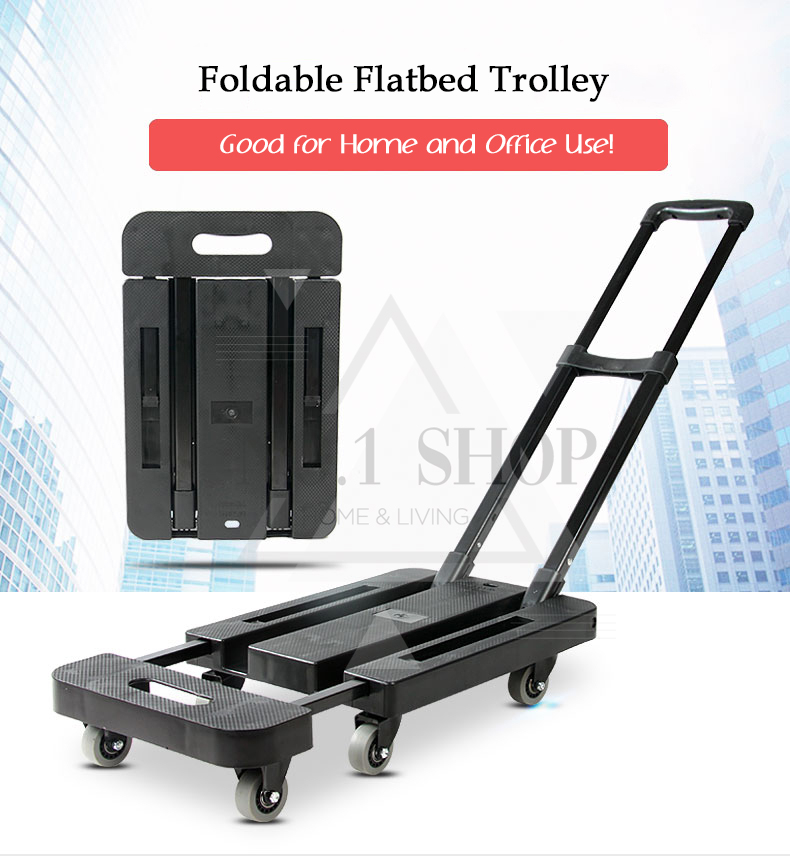 🇸🇬【Upgrade Bigger Size 】Flatbed Trolley 36*53cm / Trolley Cart ...