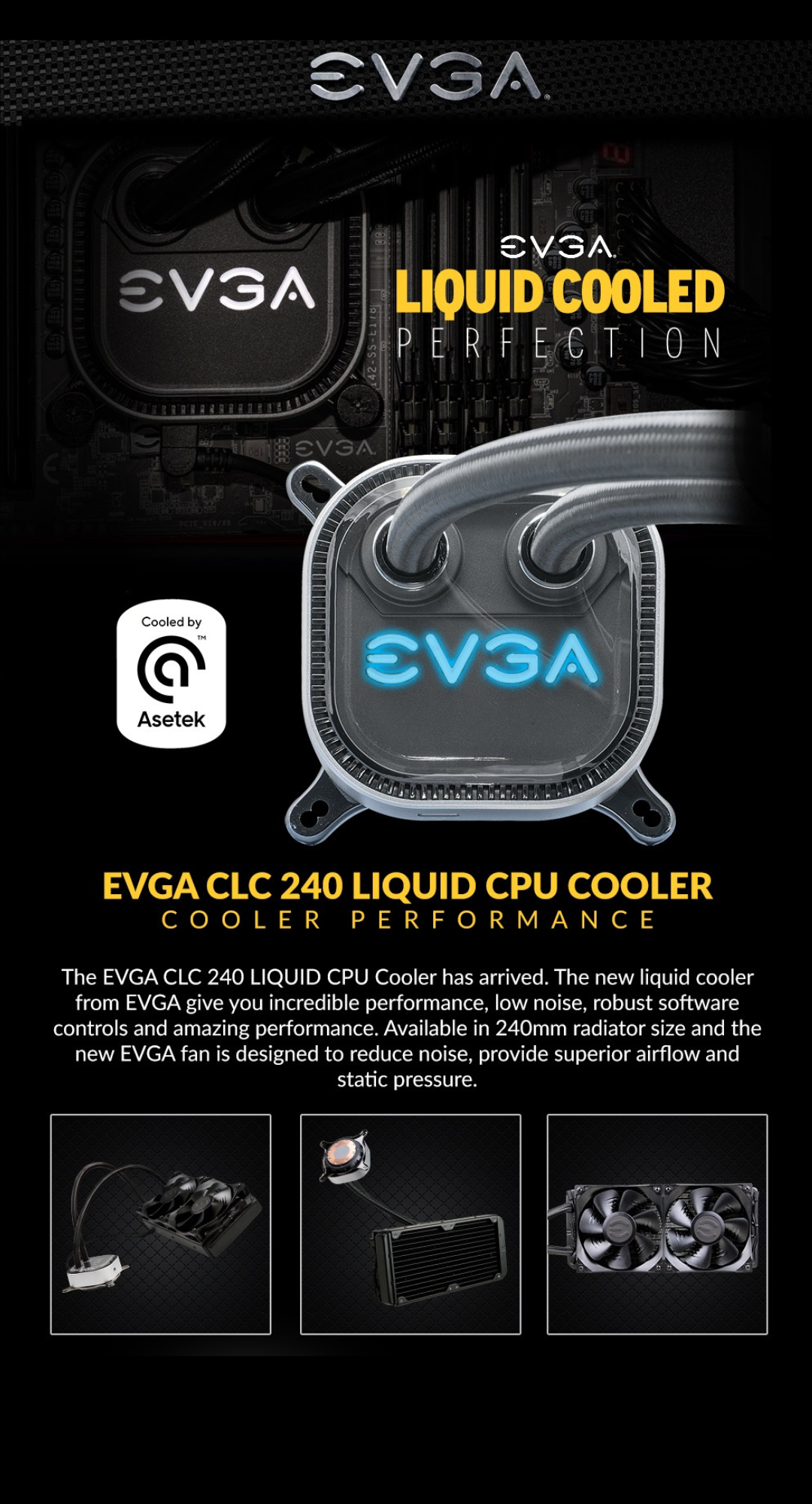EVGA CLC 240mm AIO RGB LED CPU Liquid Cooler (AM5) | Shopee Singapore