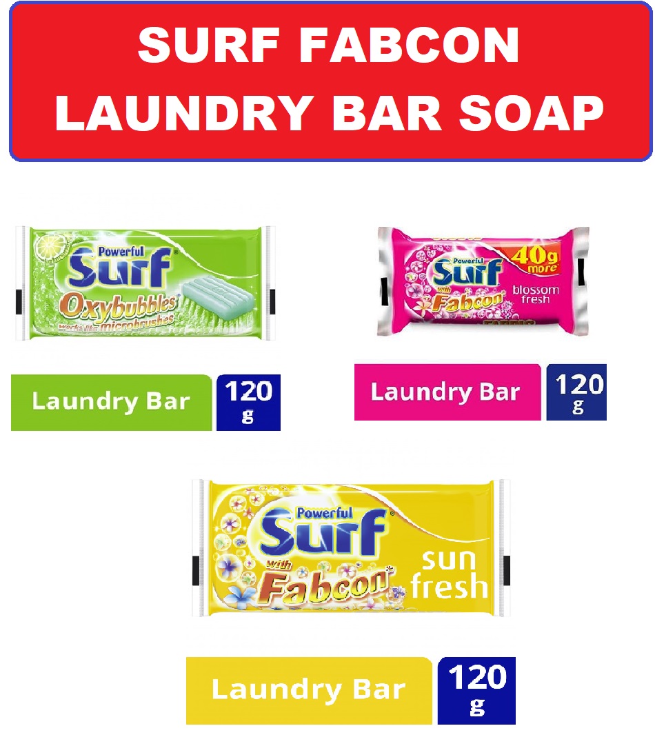 Surf with Fabcon Laundry Bar Soap (Assorted) - 120 grams | Shopee Singapore