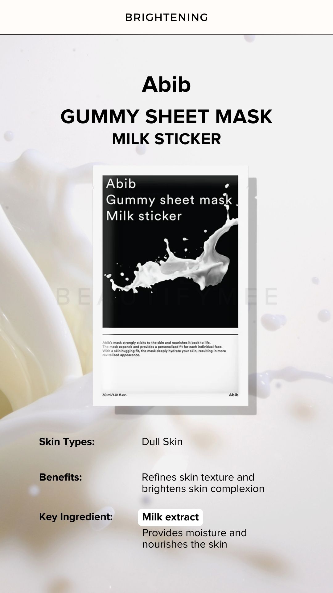 Abib Masks (Heartleaf, Madecassoside, Hyaluron, Milk, Heartleaf Fit ...