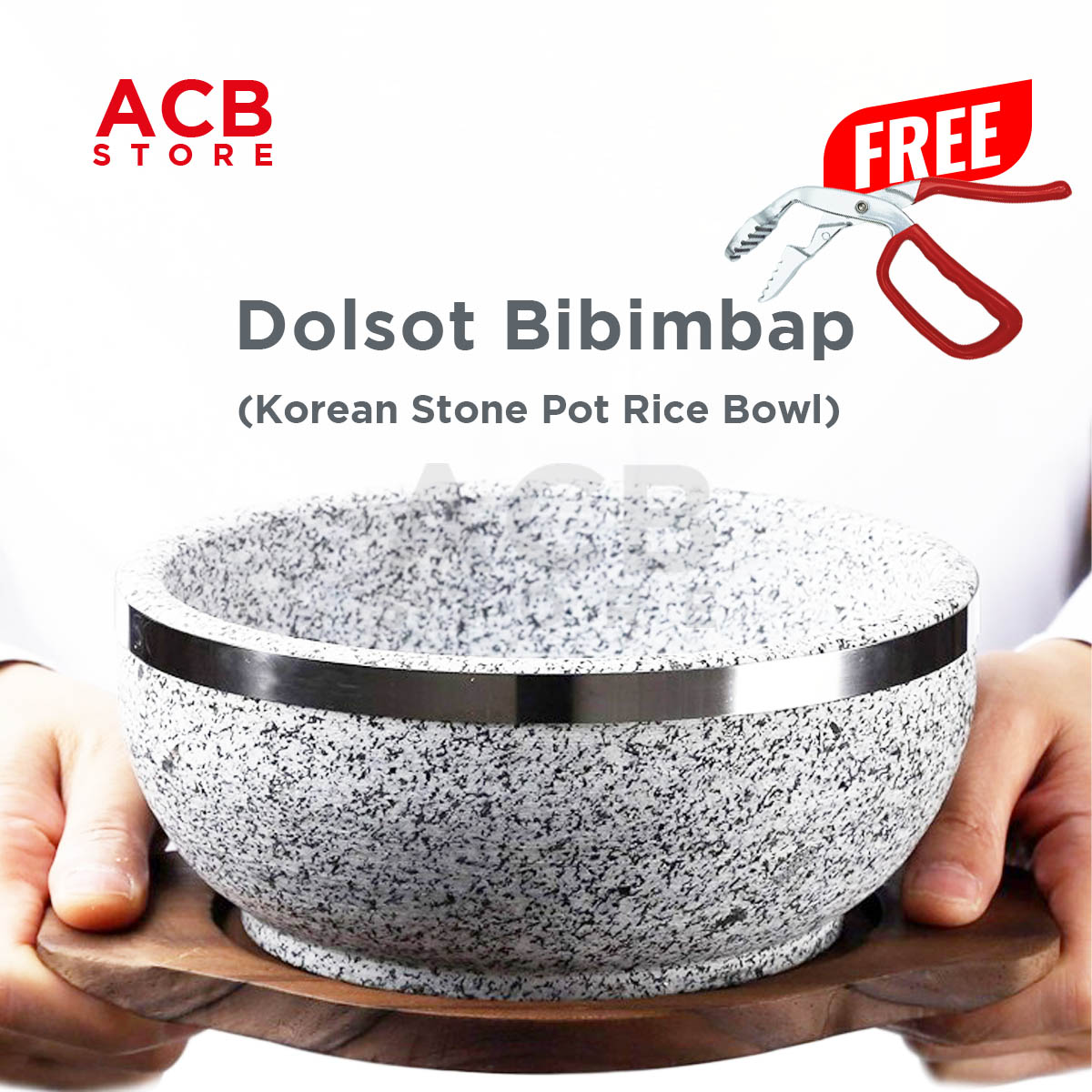 [SG STOCK] Traditional Korean Dolsot Bibimbap Natural Stone Bowl with ...