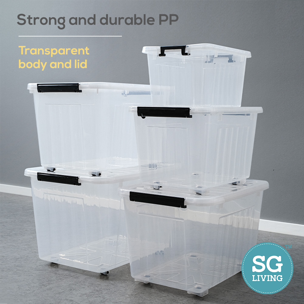 (SG Ready Stock) Stackable Storage Box | Heavy Duty | Transparent ...