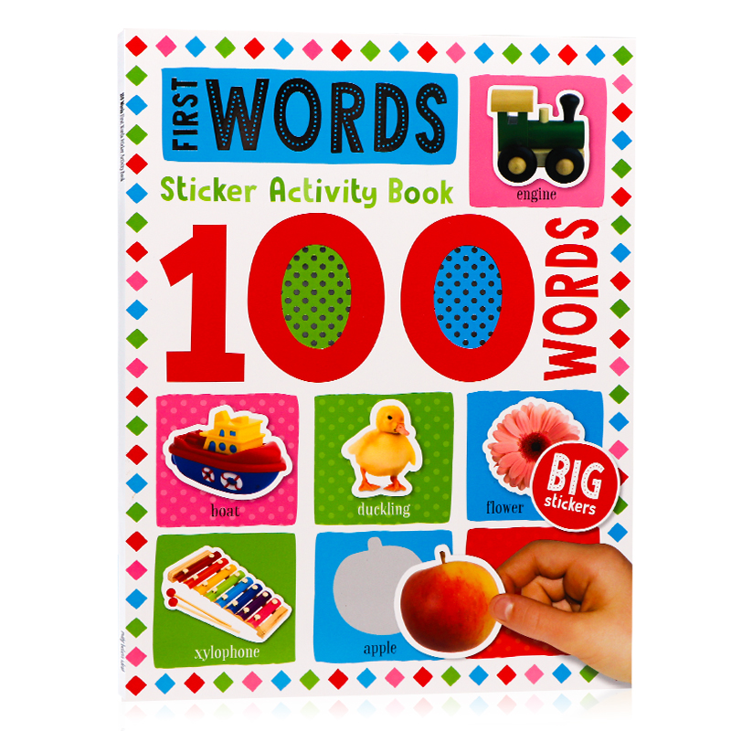 【SG Stock】First 100 Words Sticker Activity Book，animals/Things that Go ...