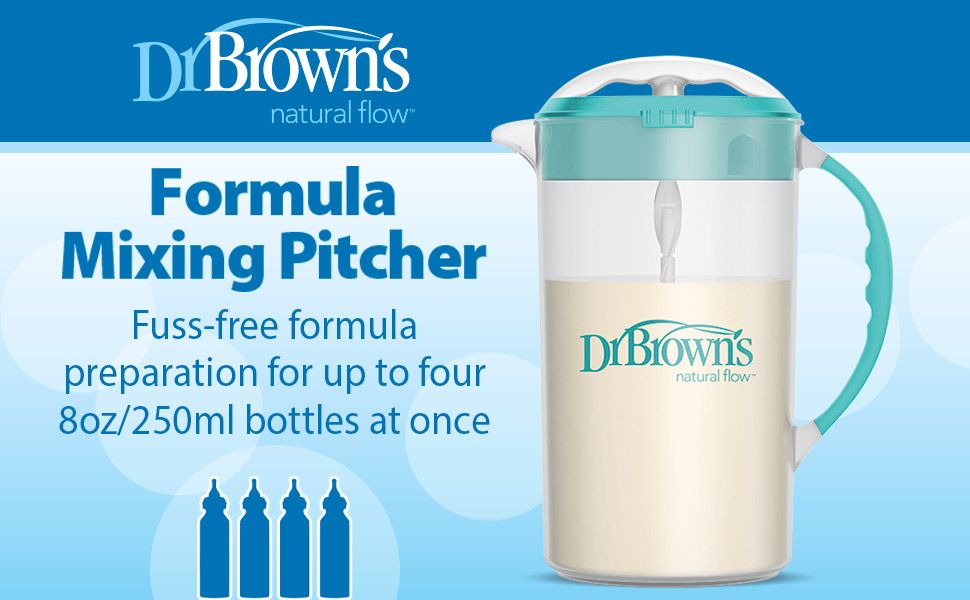 Dr. Brown’s Natural Flow® Formula Mixing Pitcher, 1L (5 Colors ...