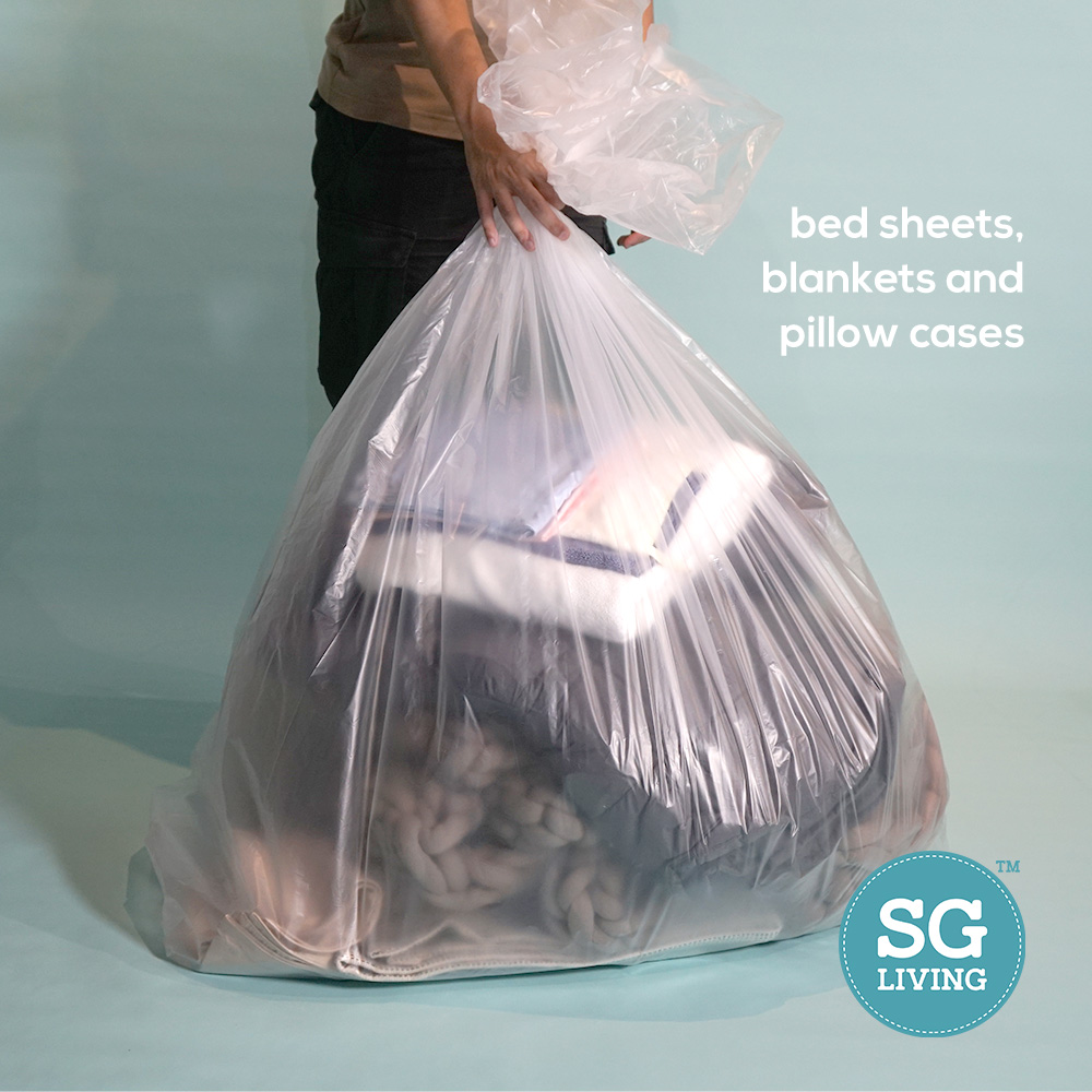 (SG Ready Stock) Big Plastic Bag | Clear Storage Bag | Jumbo Size Trash ...