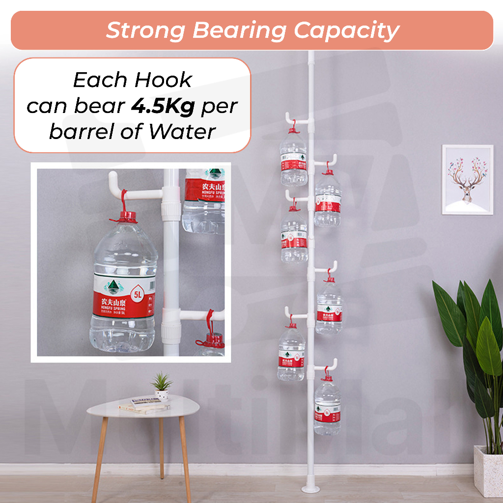 Floor to Ceiling Drying Pole Adjustable Standing Laundry Tension Rod ...