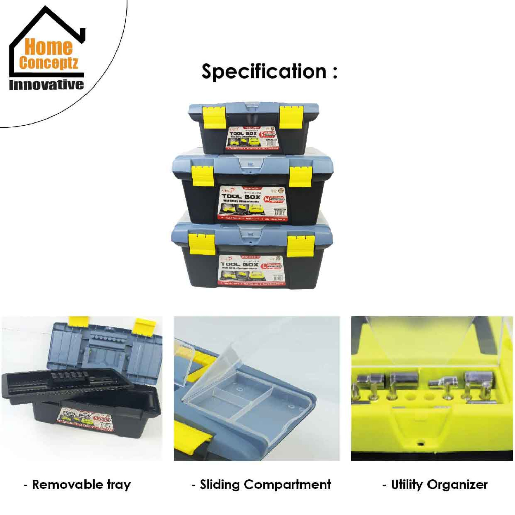 [Hardware] A-Tech Tool Box With Utility Compartments 3 Sizes Available ...