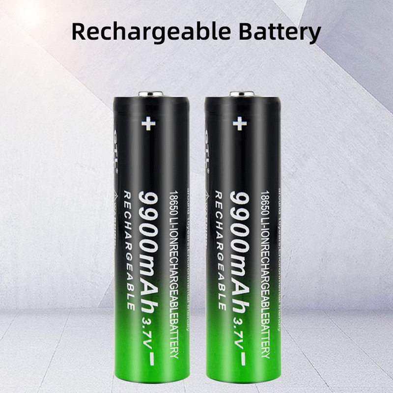 New 18650 9900mAh 3.7V Lithium Ion High Capacity Rechargeable Battery ...