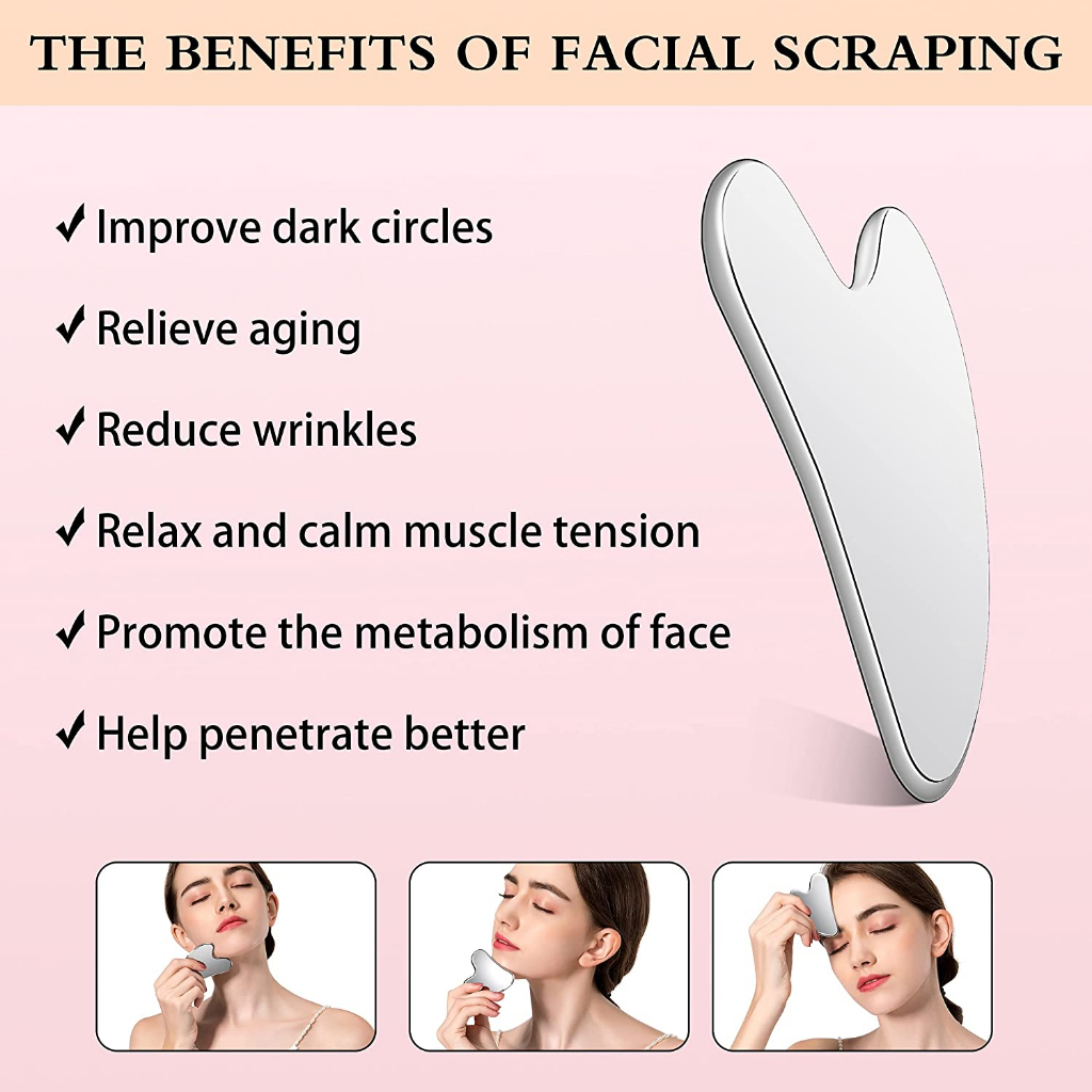 🔥SG STOCK🔥 Upgraded Gua Sha Stainless Steel Tool for Face, Massage ...