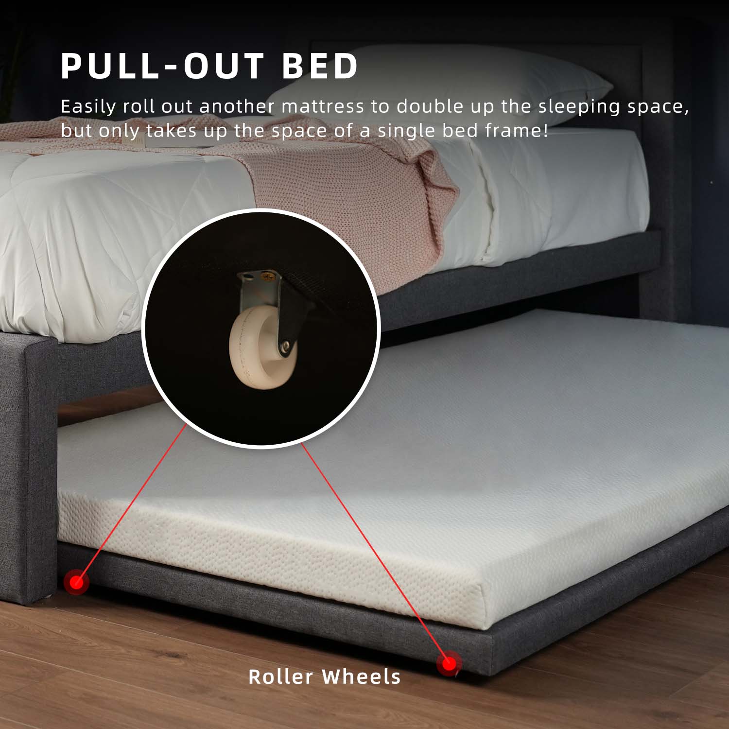 [FREE INSTALLATION] Homez Divan Single Size Bed Frame Pull Out Bed ...