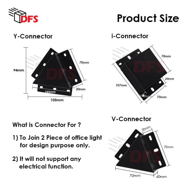 DFS LED Connector For Led Hanging Light/ Office Light/ Long Ceiling ...