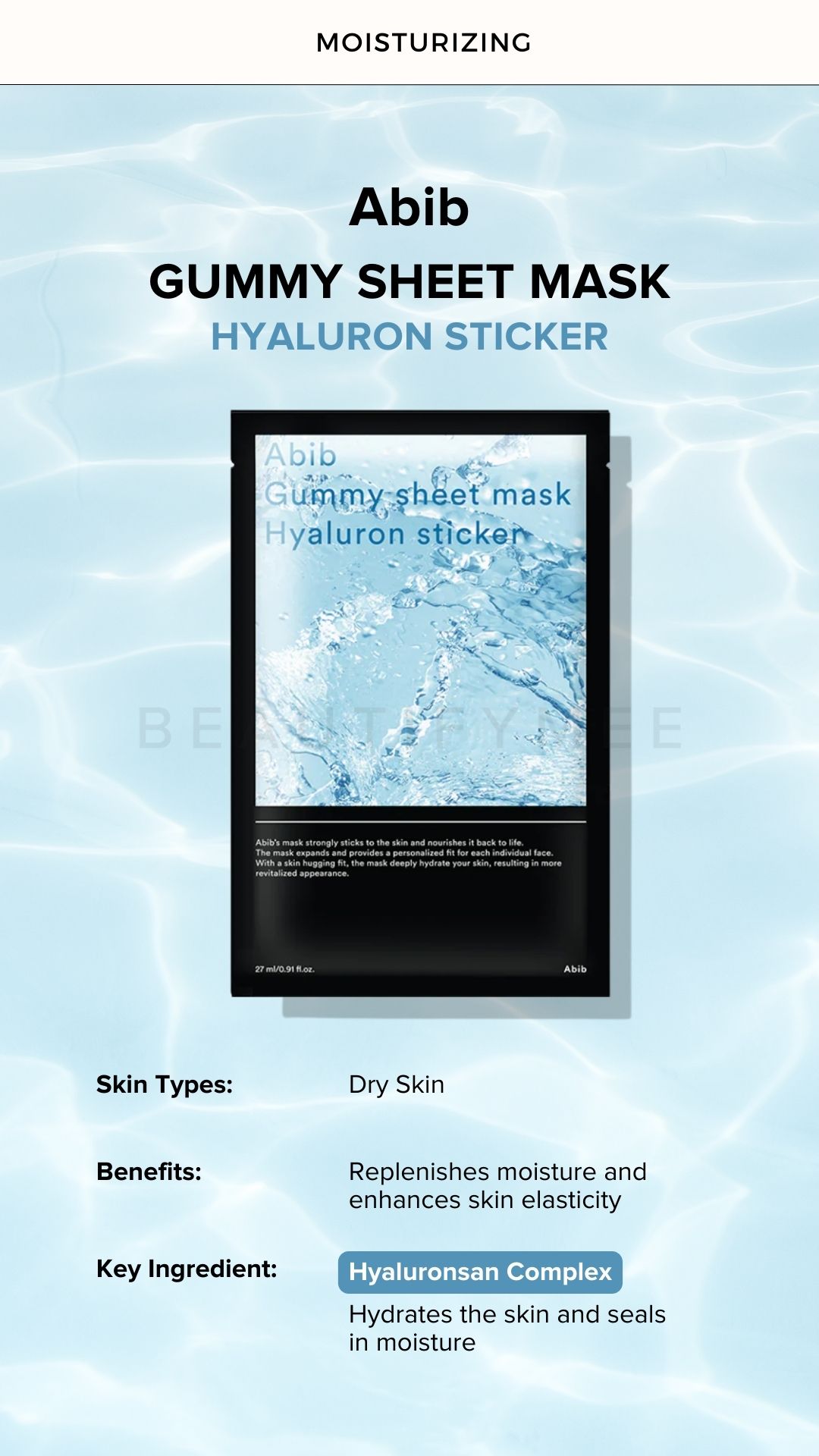 Abib Masks (Heartleaf, Madecassoside, Hyaluron, Milk, Heartleaf Fit ...