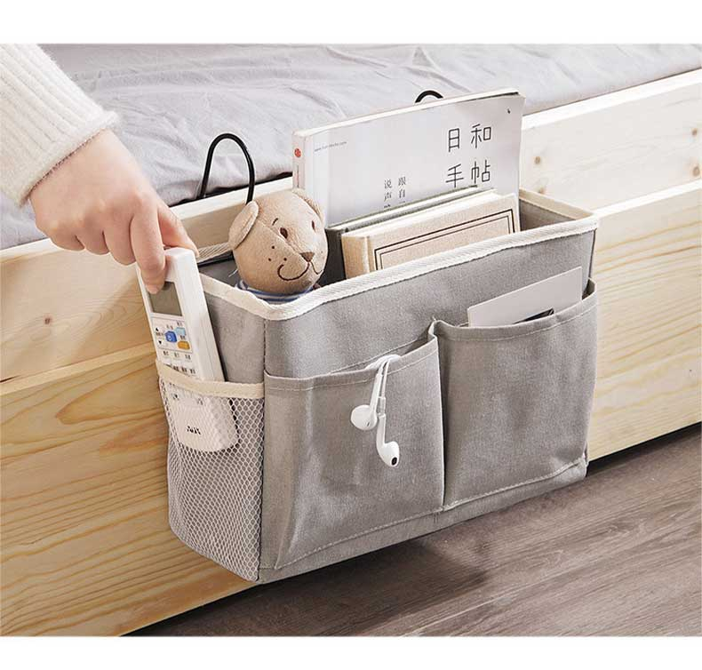 (HOME+) Bedside Tidy Organiser Hanging Storage Holder Cabin Shelf Bunks ...