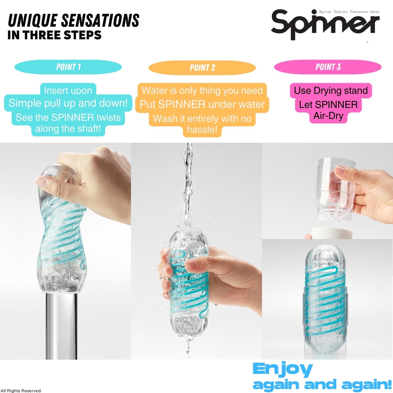 TENGA Spinner Series · Reusable Stroker with Coil Motion · Spiral ...